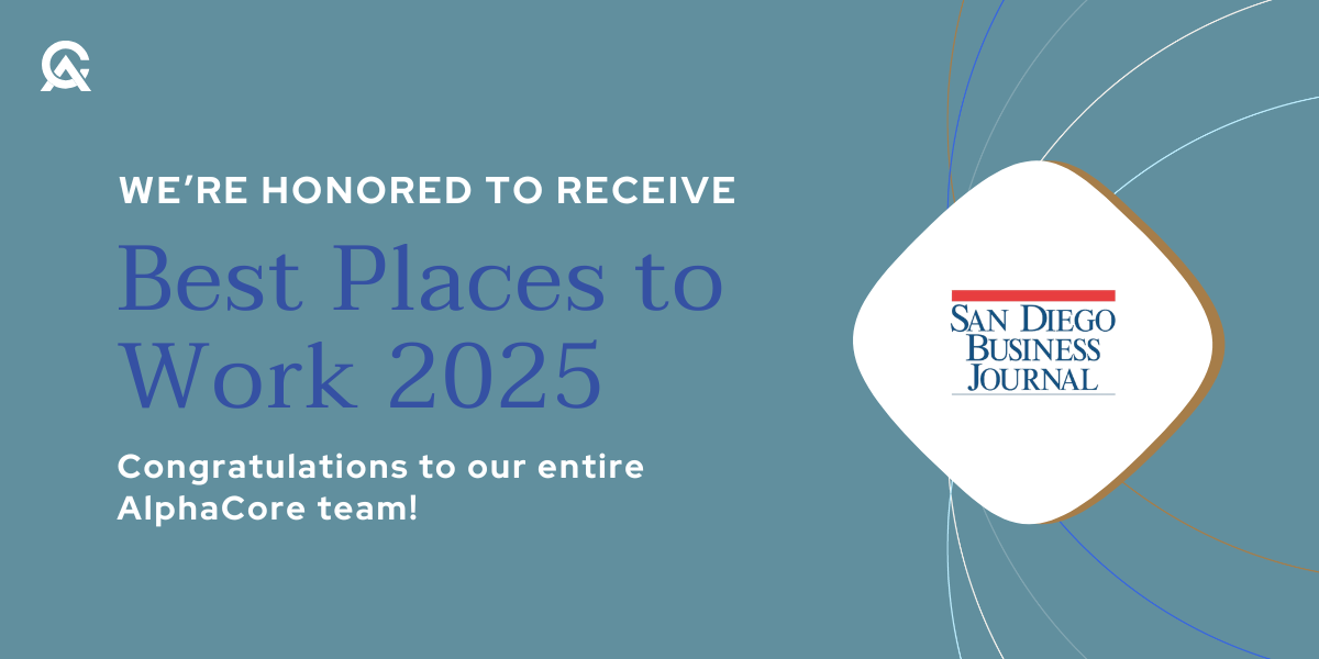 AlphaCore Ranks Among San Diego’s Best Places to Work 2025 - Alphacore